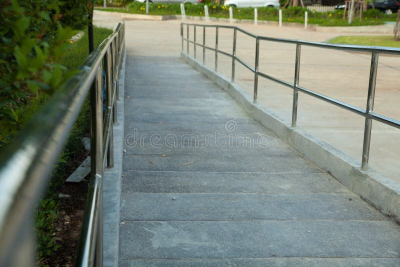 Outdoor Wheelchair Ramp at the Public Park Stock Photo - Image of ...