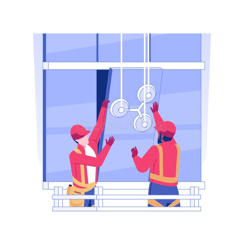 Outdoor Windows Installation Isolated Concept Vector Illustration ...