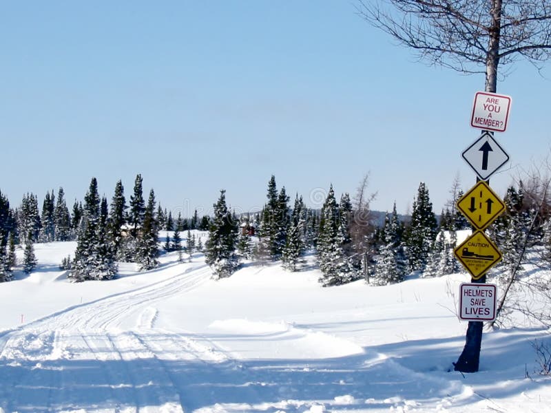 Outdoor Winter Trail stock photo. Image of outdoor, directions - 81984