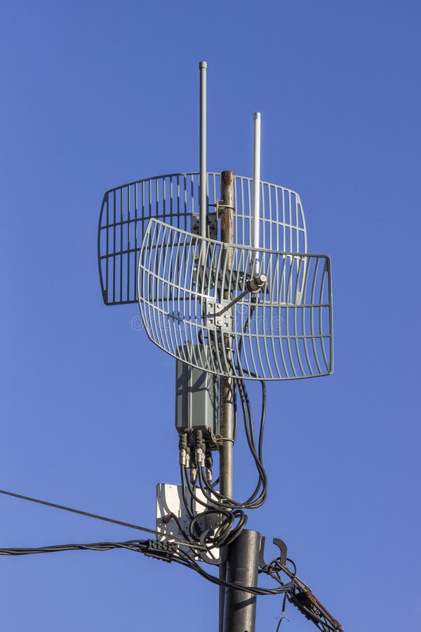 Outdoor Grid Wireless Parabolic Directional Antenna Stock Image - Image ...