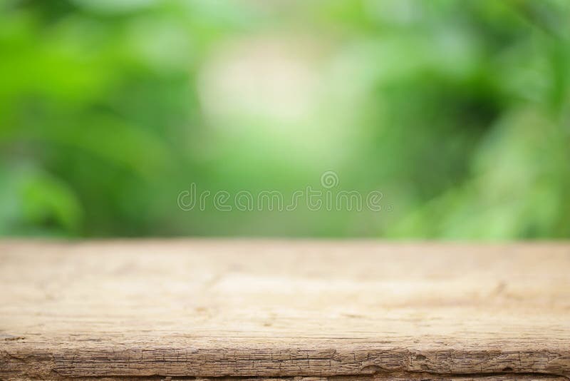 Outdoor Wooden table view stock image. Image of wood - 54624033