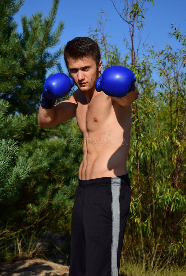 Outdoor workout stock image. Image of boxer, fitness - 76792883