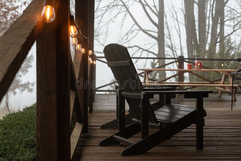 Outdoor Area of a Cabin in the Forest Stock Photo - Image of cabin ...