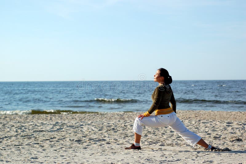 Outdoor yoga stock image. Image of health, people, happiness - 5148551