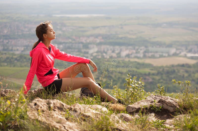 Outdoors Exercise in Fresh Air. Stock Photo - Image of brunette ...