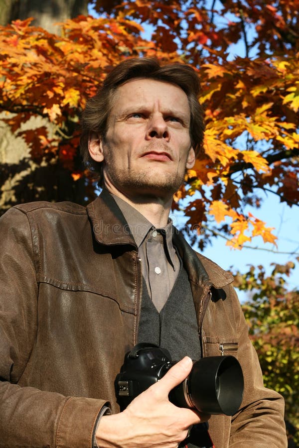 Outdoors Man in the Fall stock photo. Image of hike, strong - 21953718