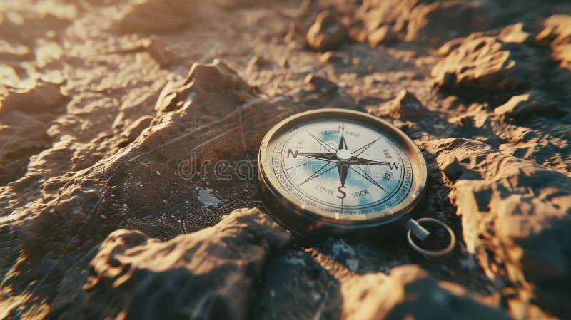 Outdoors Navigation Concept Compass Direction Concept. Generative Ai ...