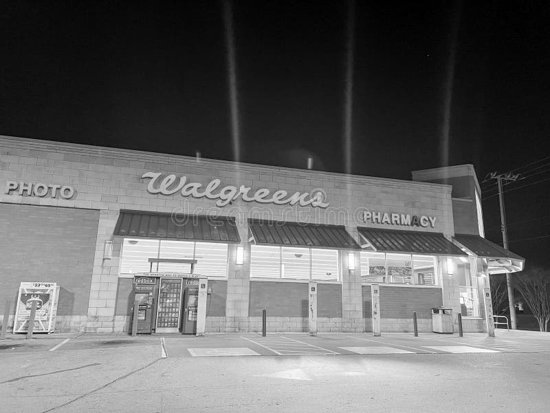 Outdoors View of a Walgreens Pharmacy in the Middle of Winter To Get a ...