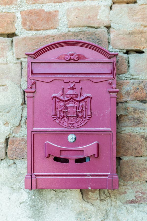 Outdoot Pink Post Box in Greece Stock Image - Image of outdoot, outdoor ...