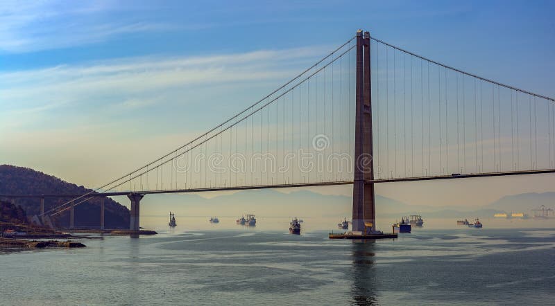 Outer anchorage in quay. stock photo. Image of landscape - 129172816