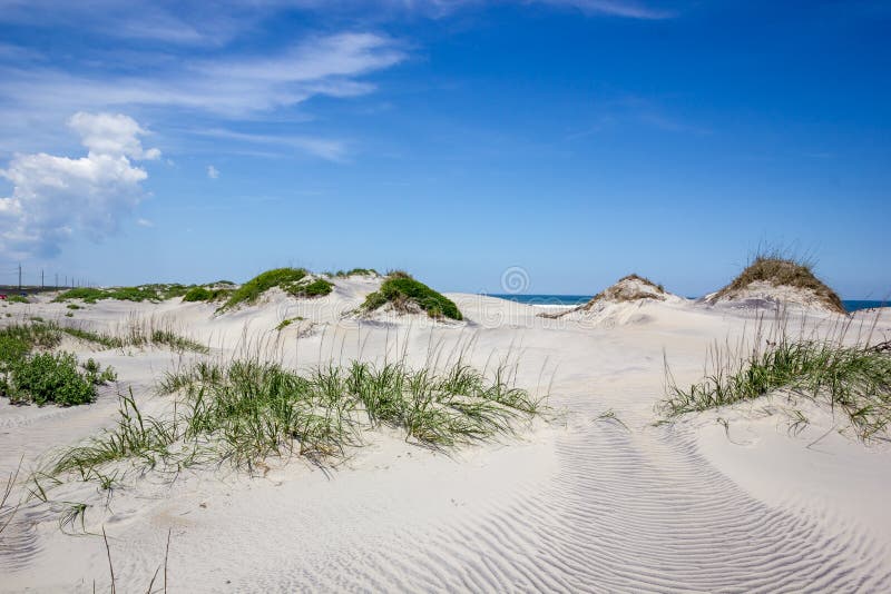 Outer Banks Beach Sand Dunes Stock Photo - Image of hills, nagshead ...
