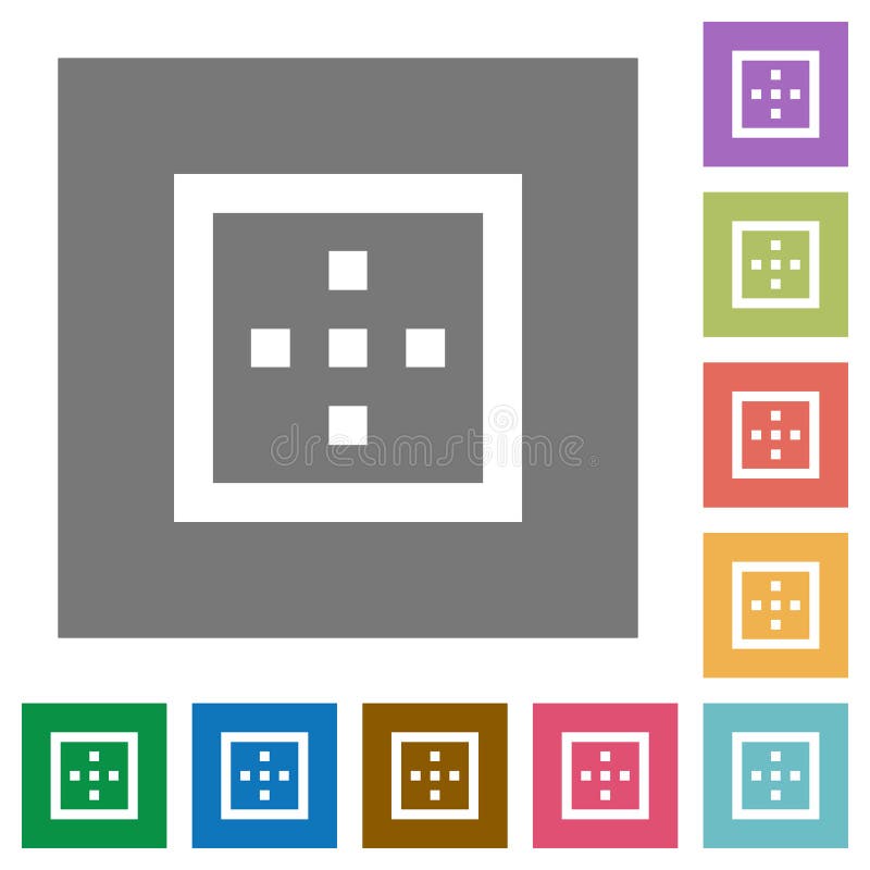 Outer Borders Square Flat Icons Stock Vector - Illustration of ...