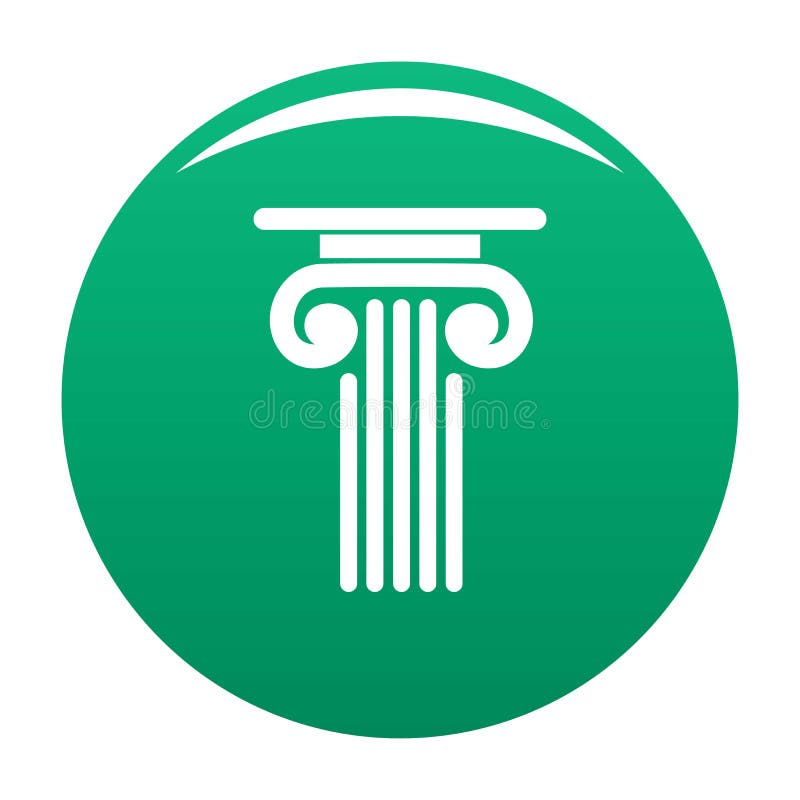 Outer Column Icon Vector Green Stock Vector - Illustration of outer ...