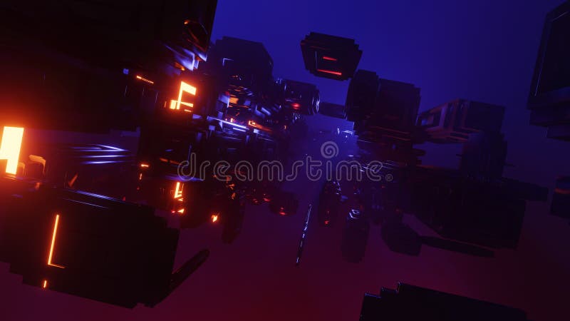 Outer Cyberspace. Objects in the Dark Stock Photo - Image of cosmic ...