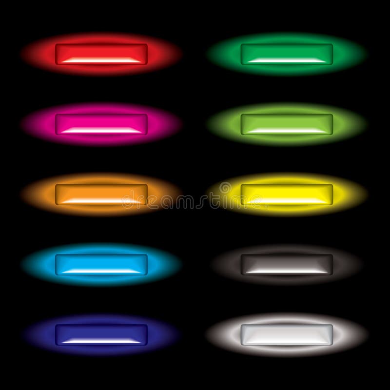 Outer glow button shine stock vector. Illustration of stickers - 9731438