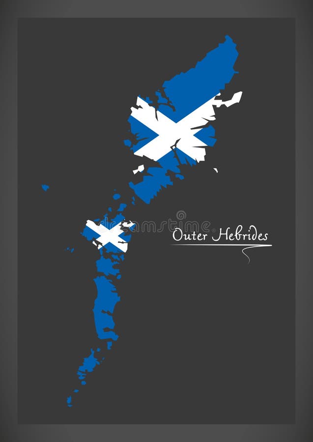 Outer Hebrides Flag, United Kingdom, Vector Illustration Stock Vector ...