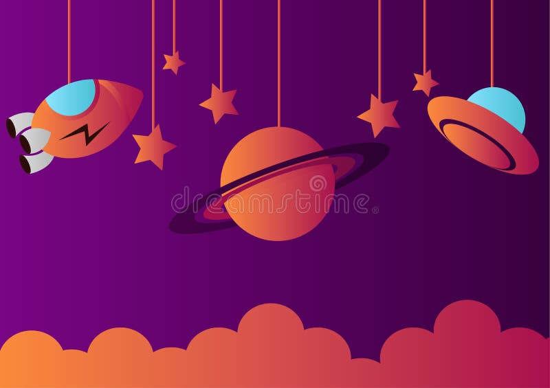 Outer Space Background with Gradient Technique Stock Vector ...