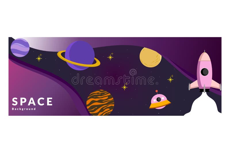 Outer Space Background Vector Stock Vector - Illustration of night ...