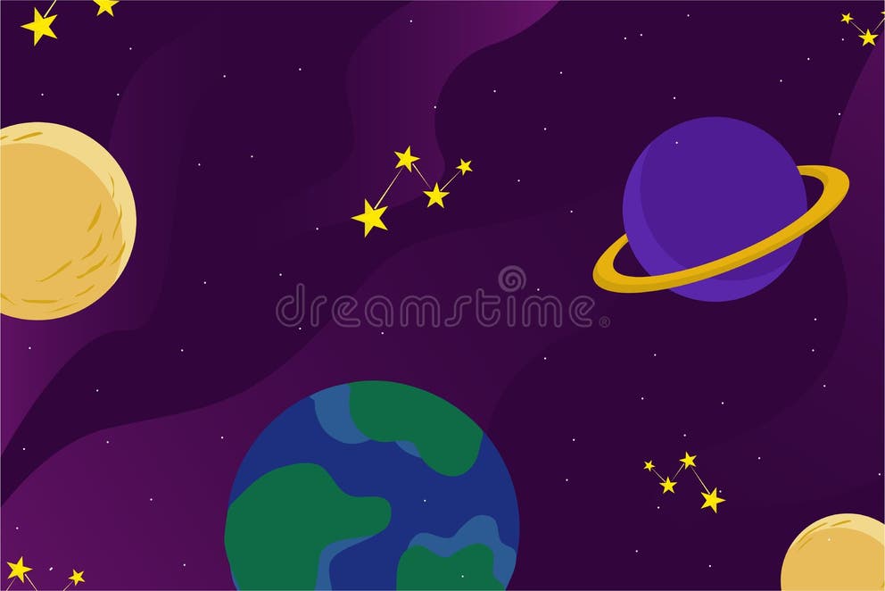 Outer Space Background Vector Stock Vector - Illustration of starry ...