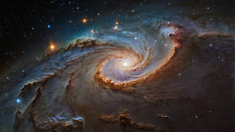 Outer Space Celestial View Wallpaper Stock Image - Image of generated ...