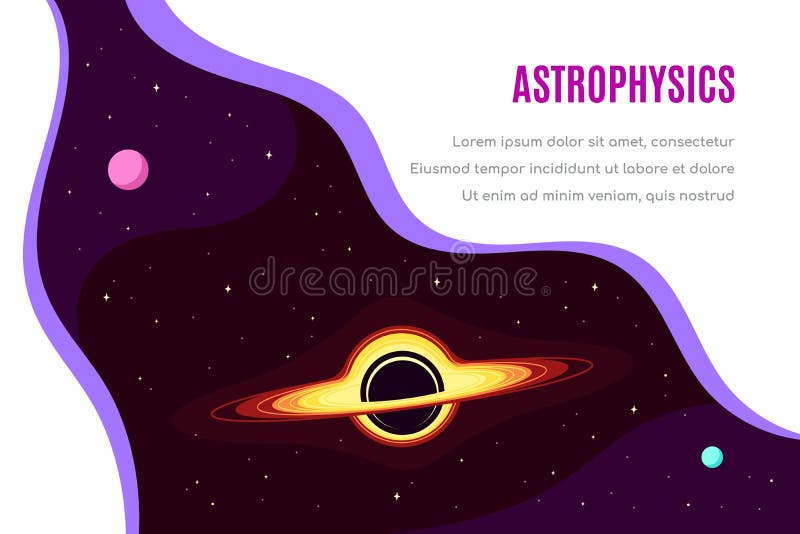 Outer Space Concept Banner Template in Flat Style Stock Vector ...