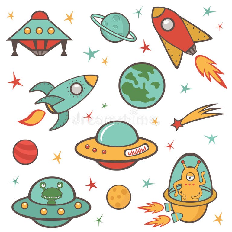 Outer space elements set stock vector. Illustration of fantastic - 31479935
