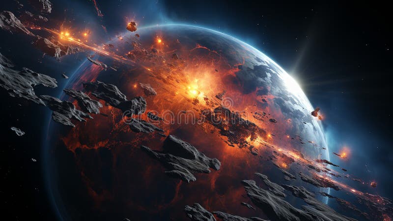 Outer Space Generative Art stock illustration. Illustration of ...