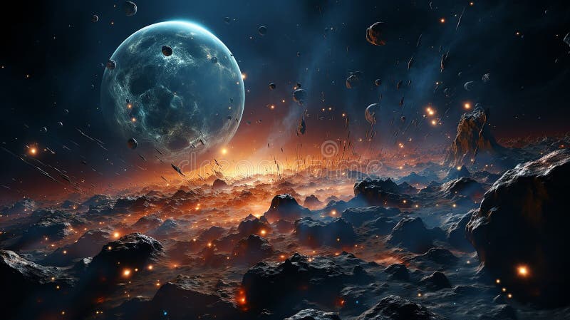 Outer Space Generative Art stock image. Image of futuristic - 295067047