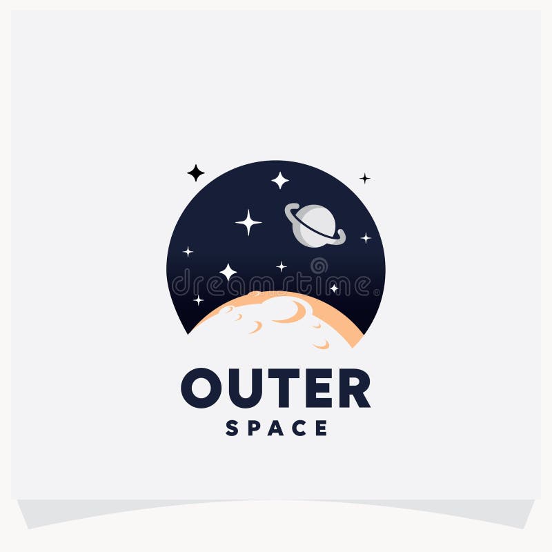 Outer Space Logo Design Template Stock Vector - Illustration of planet ...