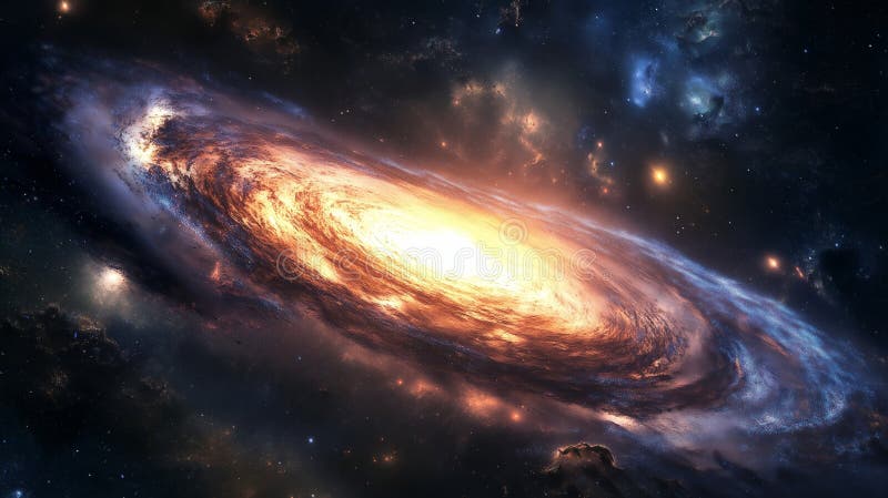 Outer Space with Nice Galaxy for Wallpaper Stock Photo - Image of orbit ...