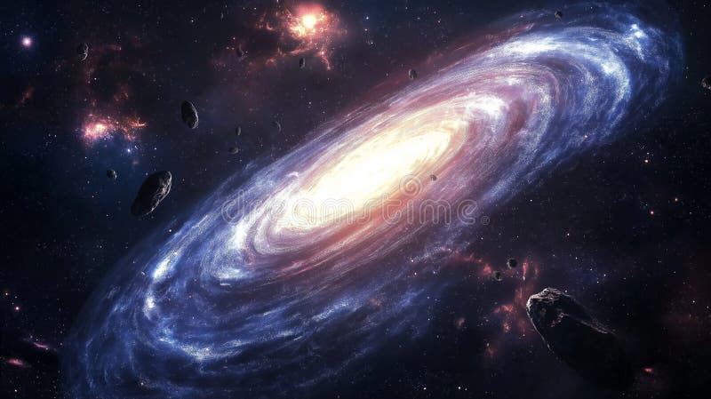 Outer Space with Nice Galaxy for Wallpaper Stock Photo - Image of ...