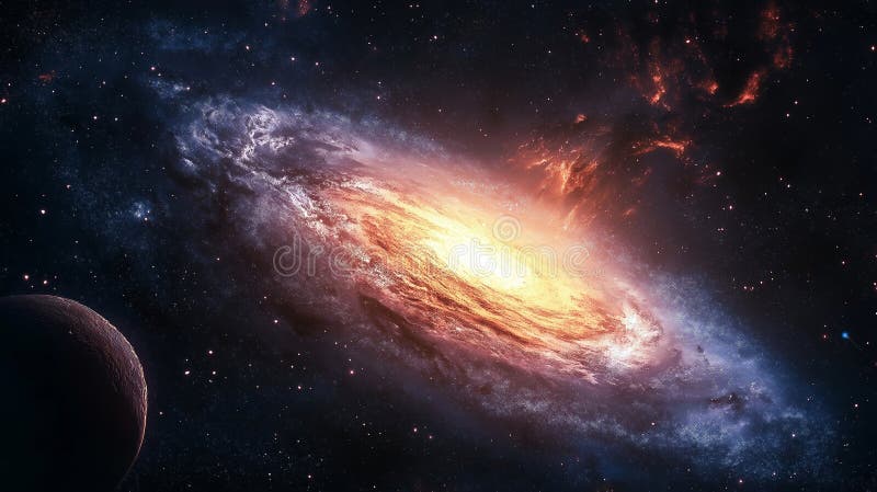 Outer Space with Nice Galaxy for Wallpaper Stock Photo - Image of ...