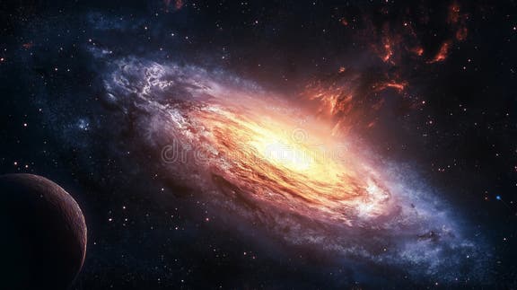 Outer Space with Nice Galaxy for Wallpaper Stock Photo - Image of ...