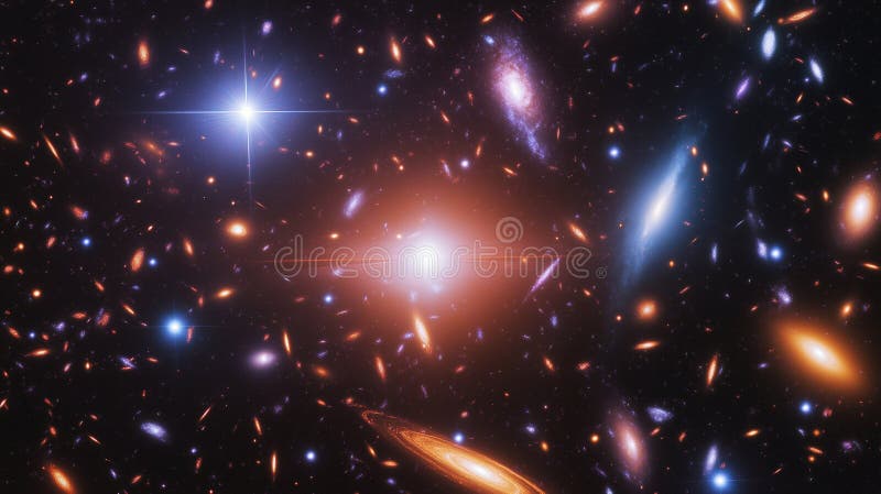 Outer Space with Nice Galaxy for Wallpaper Stock Image - Image of space ...