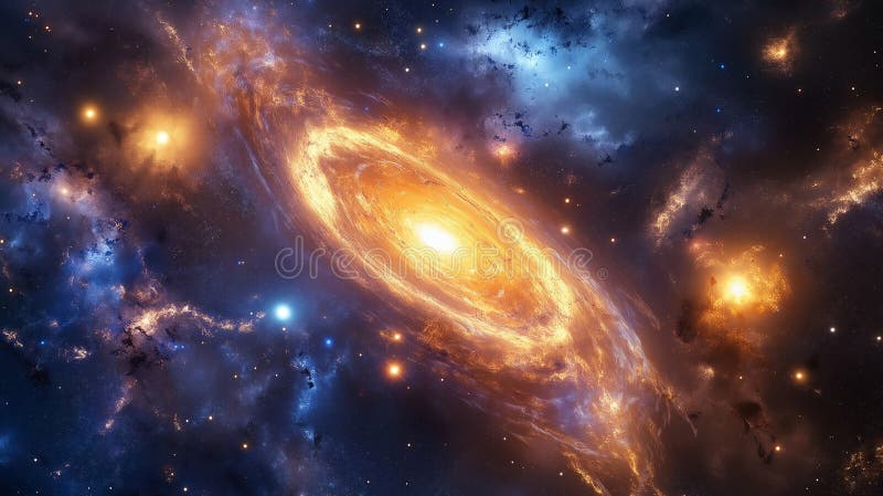 Outer Space with Nice Galaxy for Wallpaper Stock Image - Image of milky ...