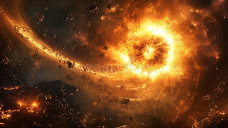 Outer Space with Nice Galaxy for Wallpaper Stock Image - Image of ...