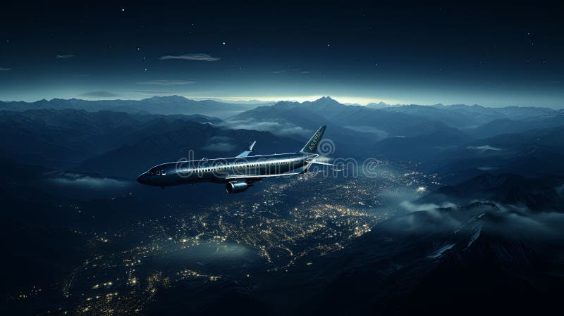 Outer Space Offers a Captivating View, Featuring Planes and Stars in a ...