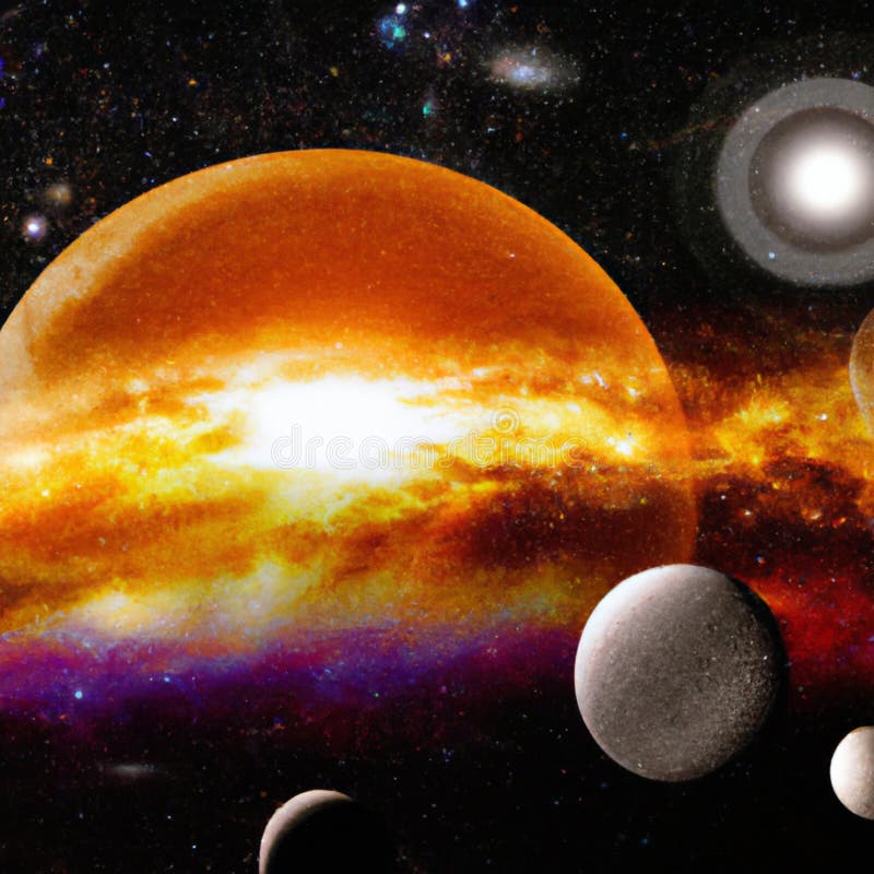 Outer Space, Universe. Celestial Asteroids, Satellites, Planets and ...