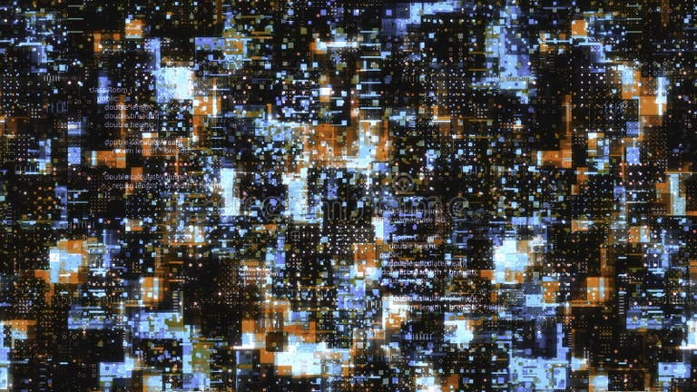 The Outer Space of Virtual Matrix. Motion. Colorful Space Inside ...