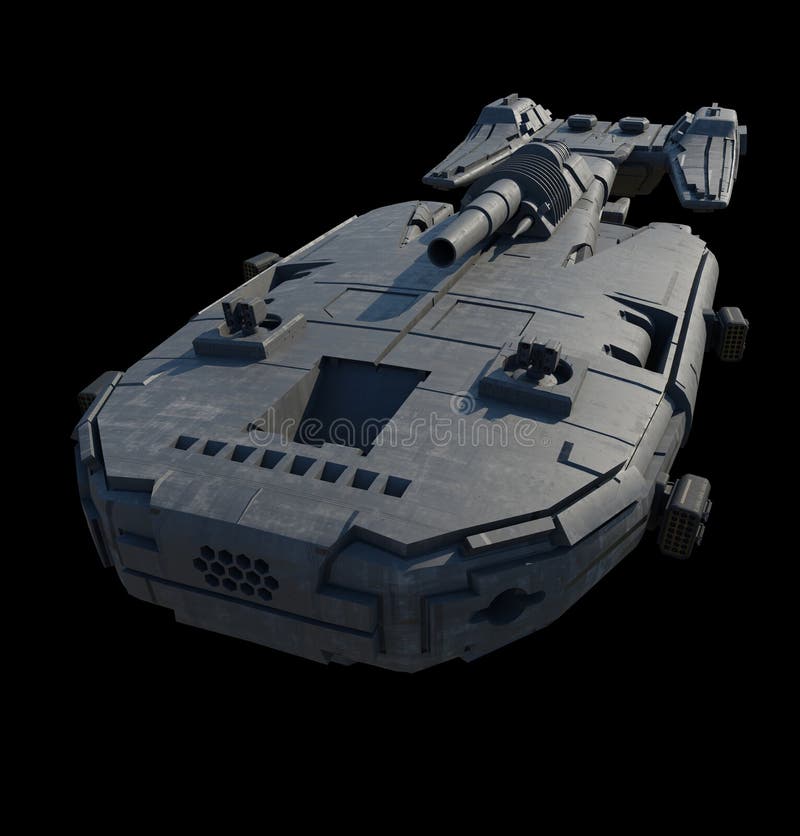 Outer Space Weapons Platform - Front View Stock Illustration ...