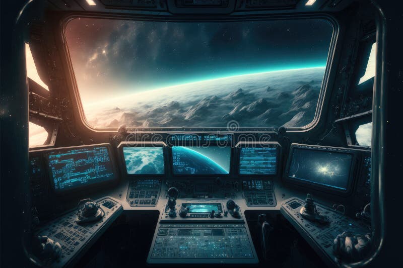 Inside Spaceship Control Room