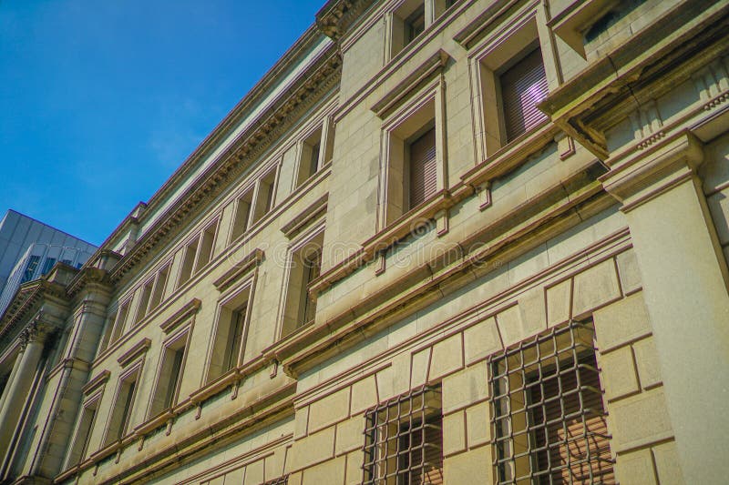 The Outer Wall of the Bank of Japan (head Office) Stock Image - Image ...