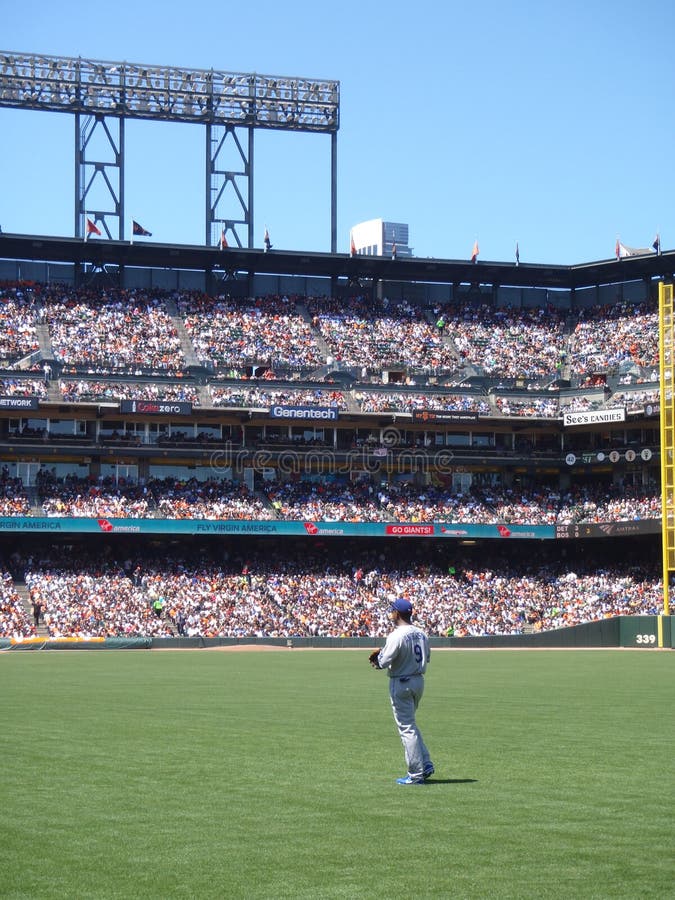 Outfielder Garret Anderson Stands in the Outfield Editorial Image ...