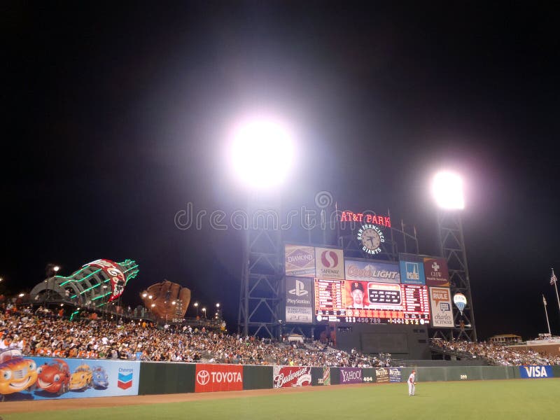 Outfielder Stands In Left Field Ready For Play Editorial Stock Image ...