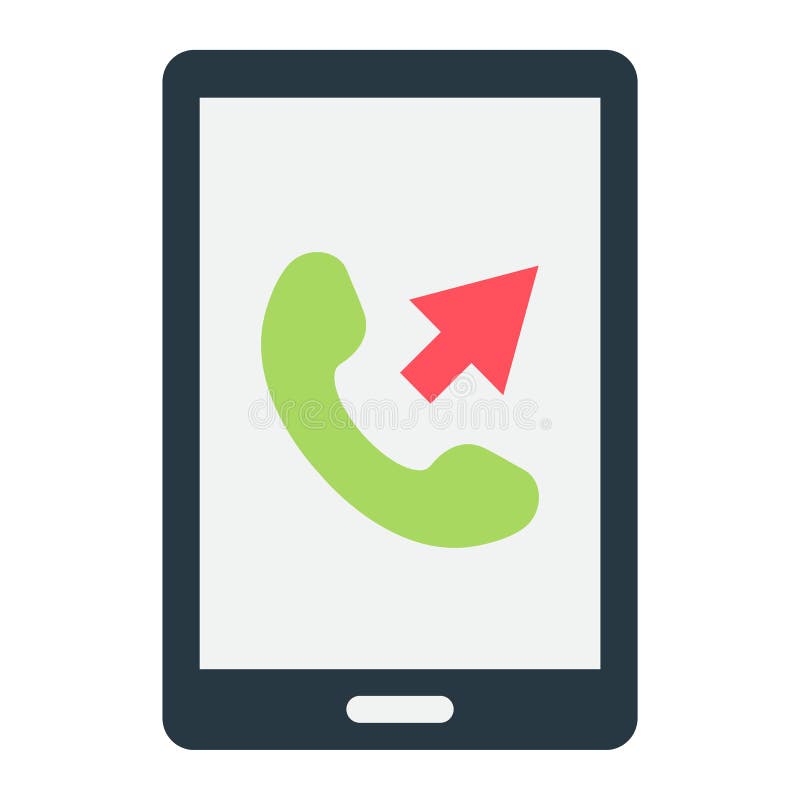 Outgoing Call Solid Icon, Contact Us and Website Stock Vector ...