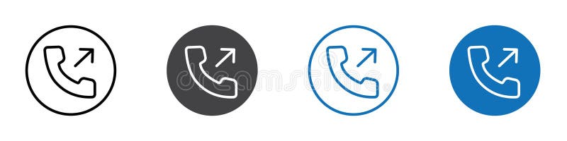 Outgoing Call Icon Isolated on White Background Vector Set Stock Vector ...