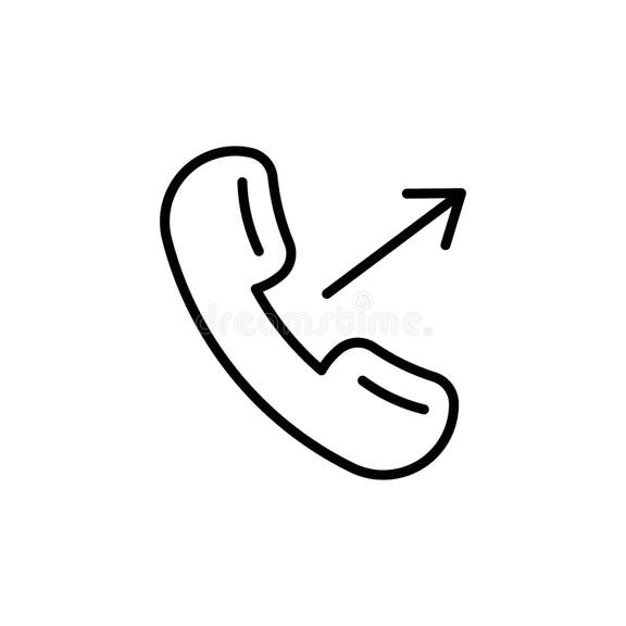 Outgoing Call Icon Perfect for Telecommunication Services Stock Vector ...