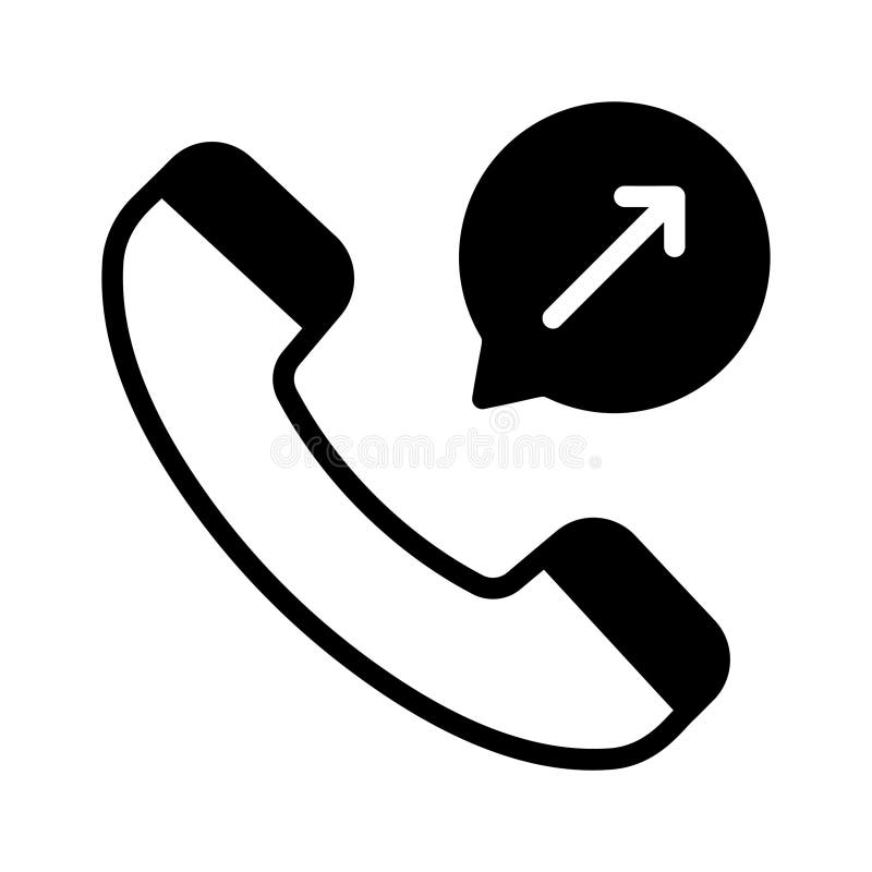 Outgoing Call Icon Representing Initiated Voice Communication Stock ...