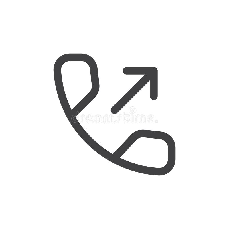 Outgoing Call Icon Simple Outline Vector Logo Stock Vector ...