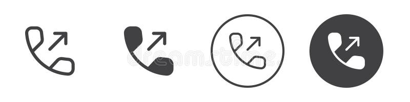 Outgoing Call Icon Simple Outline Vector Logo Stock Vector ...